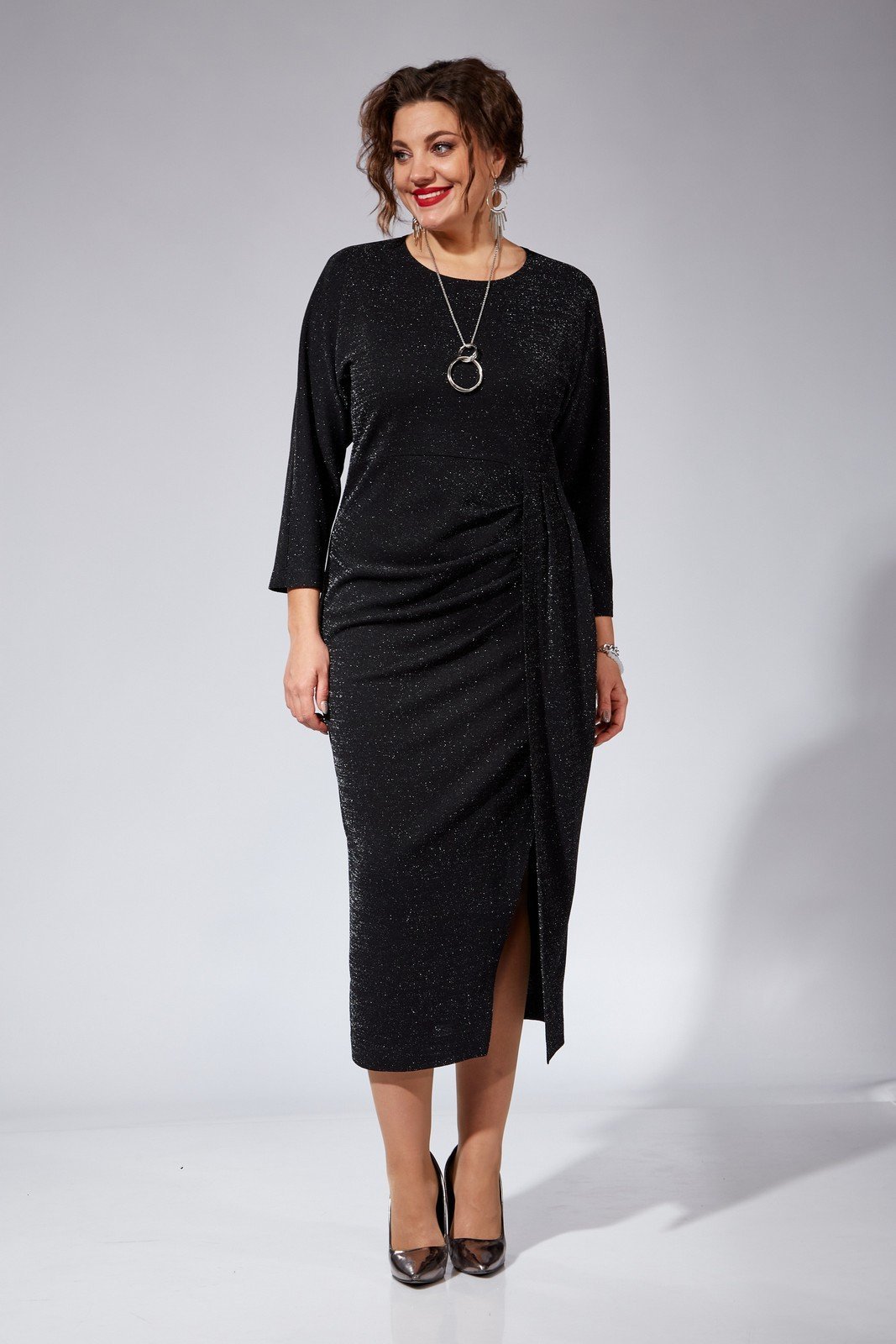 Платье 1104 черный VI ORO купить - 18% скидка | в наличии